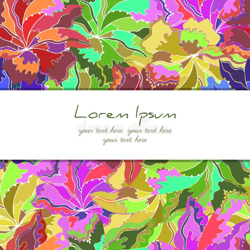 Flower card stock vector. Illustration of happy, graphic - 67171754