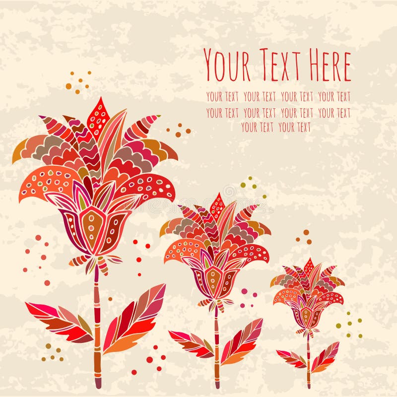 Flower card stock vector. Illustration of celebration - 67171760