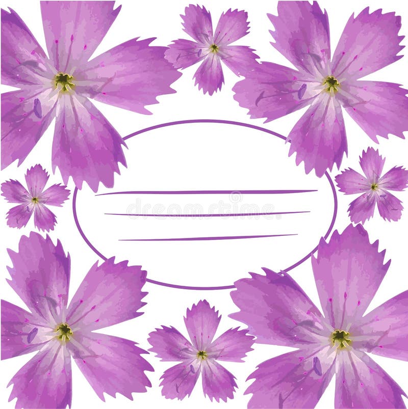 Flower card stock vector. Illustration of greeting, invitation - 56613092