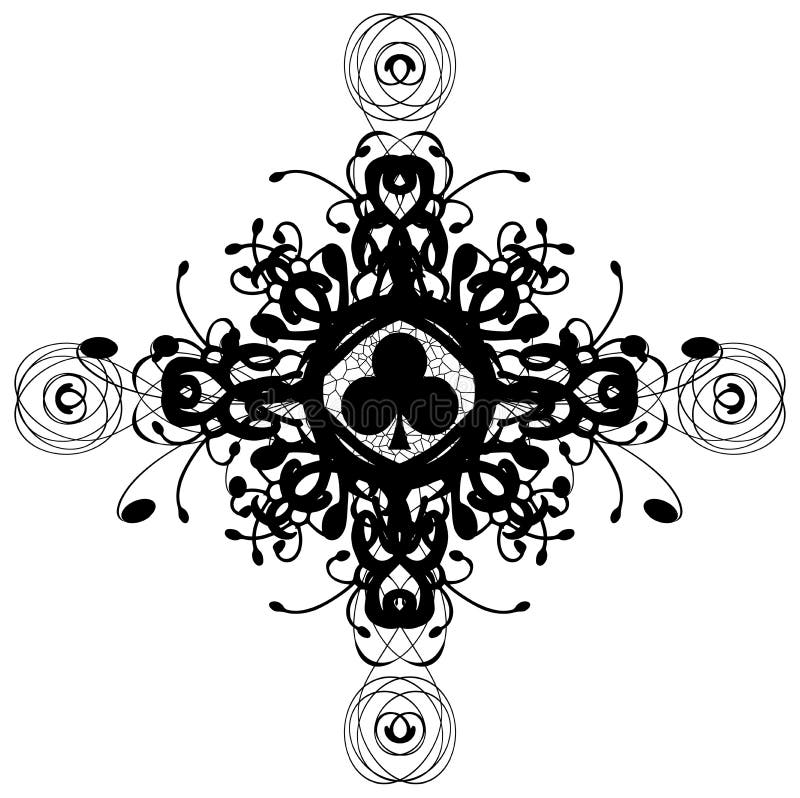 Ace Card on Black Background Isolated Stock Illustration - Illustration ...