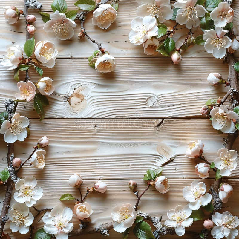 Flower Card Template with a Clear Text Box. Stock Illustration ...