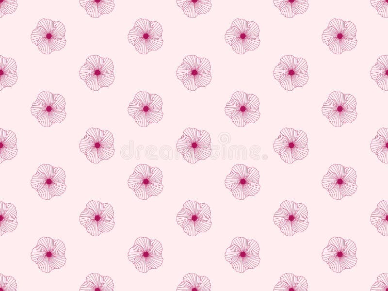 Flower Seamless Pattern on Pink Background Stock Vector - Illustration ...