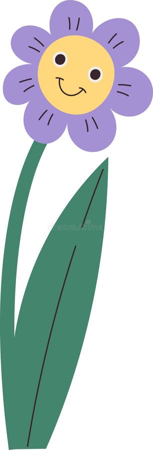 Flower Cartoon Character stock vector. Illustration of doodle - 307821226