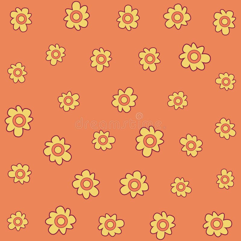 Flower Cartoon Isolated Pattern Background Stock Vector - Illustration ...