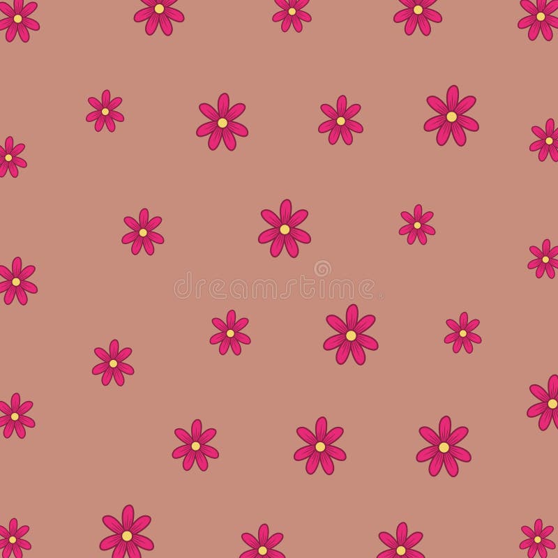 Flower Cartoon Isolated Pattern Background Stock Vector - Illustration ...