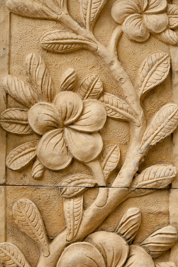 Flower carving decorated stock photo. Image of detail - 26303364