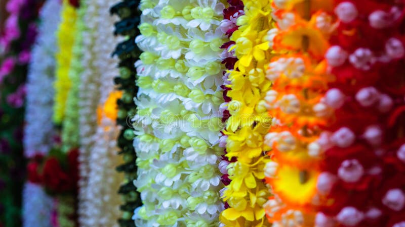 Flower Chain in the Market of Bombay Stock Image - Image of hinduism ...