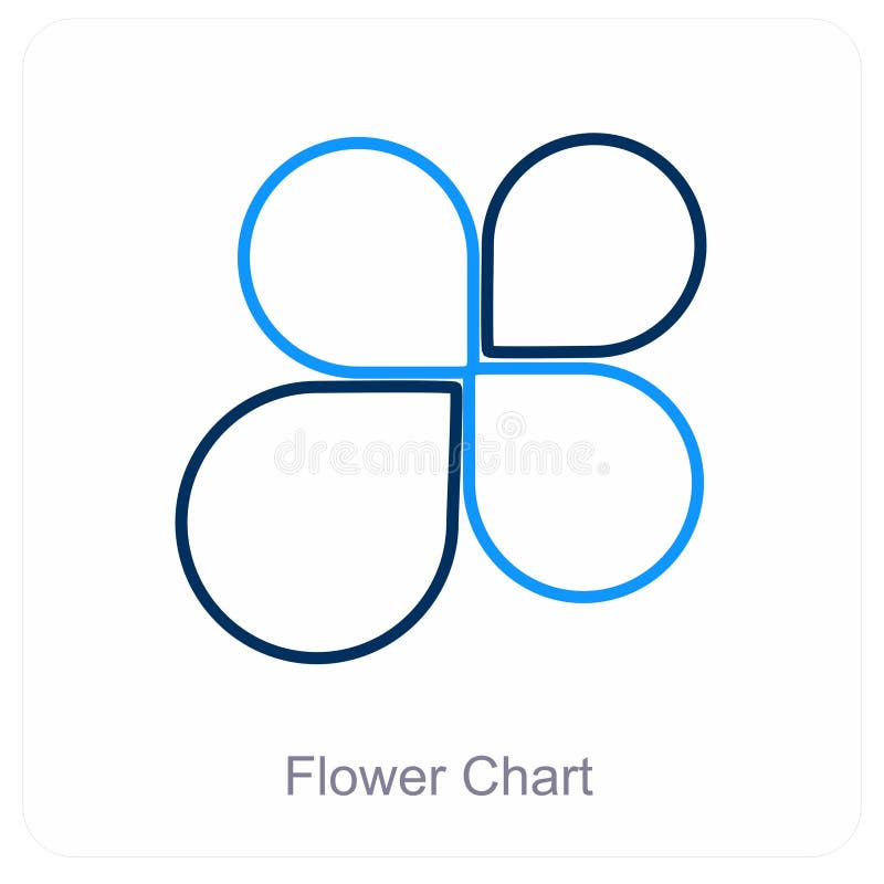 Flower Chart and Chart Icon Concept Stock Illustration - Illustration ...