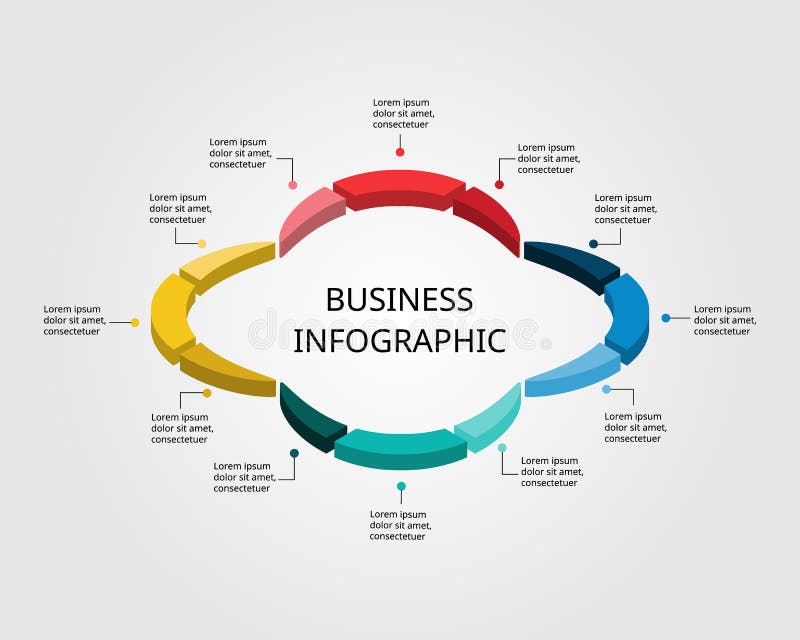 Flower Chart Template for Infographic for Presentation for 12 Months in ...