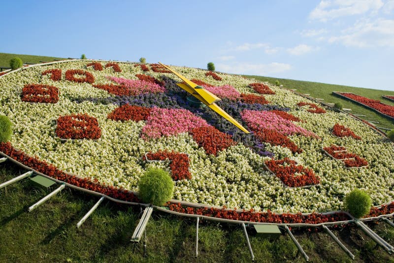 Flower clock 3 stock image. Image of leaf, nature, arrows - 3420459