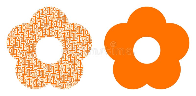 Binary Flower Stock Illustrations – 166 Binary Flower Stock ...
