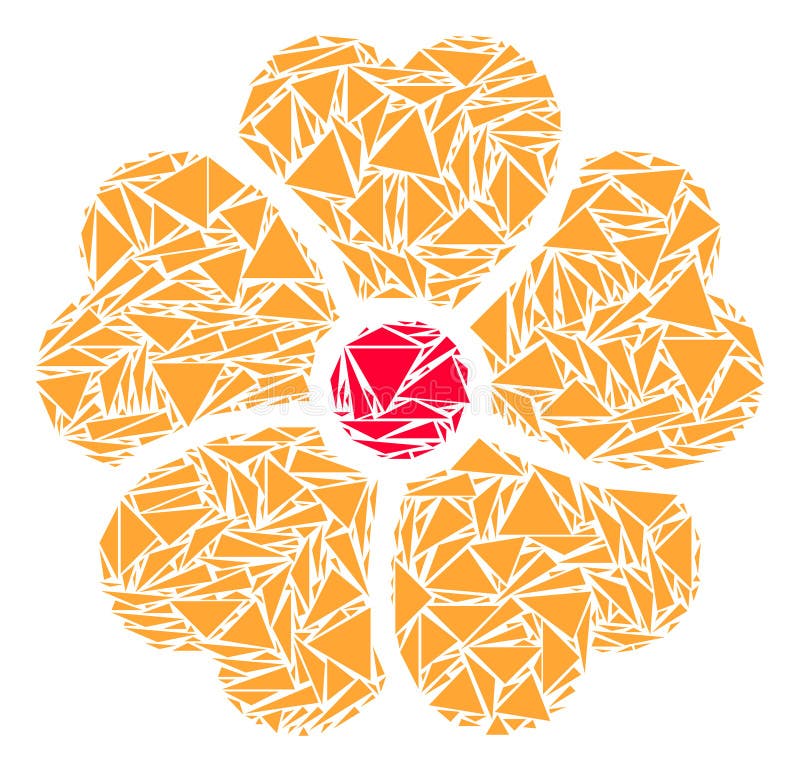 Flower Collage of Triangles Stock Vector - Illustration of natural ...