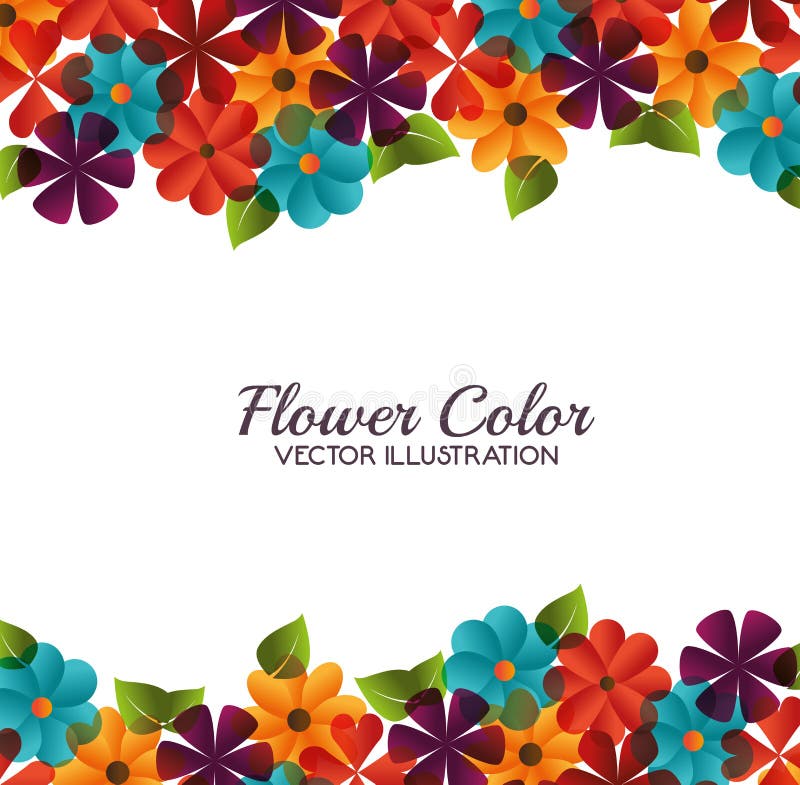 Flower color design stock illustration. Illustration of shape - 68336745