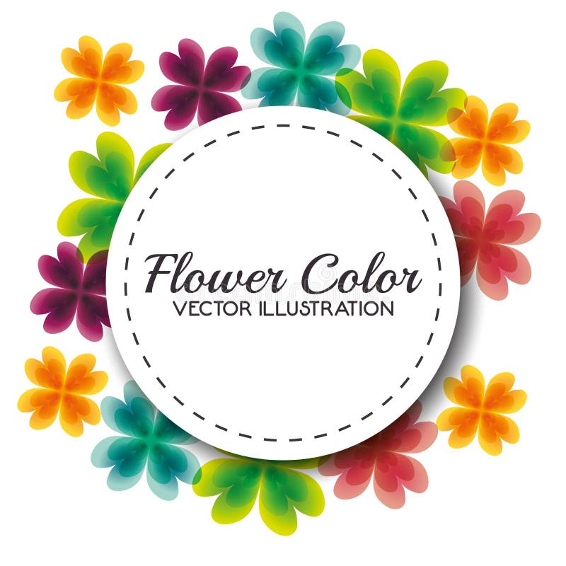 Flower color design stock illustration. Illustration of petals - 68336780