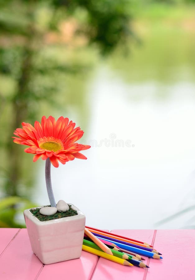 Red Color Pencil with Coloring Stock Image - Image of copyspace, colour ...