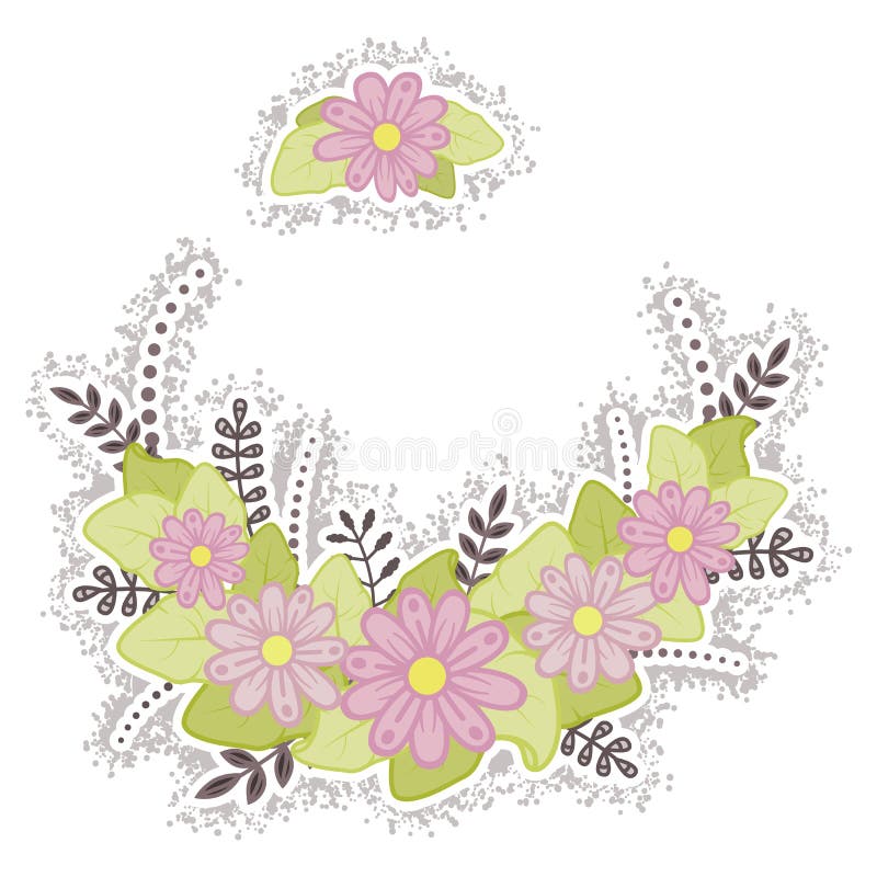 Flower Composition. Floral Motif for Design Elements. Stock Vector ...