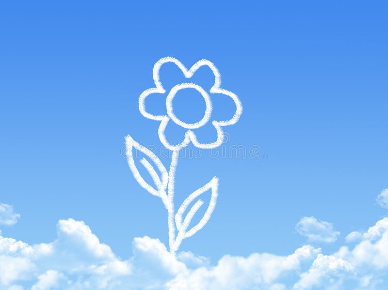 Flower concept cloud shape stock illustration. Illustration of ...
