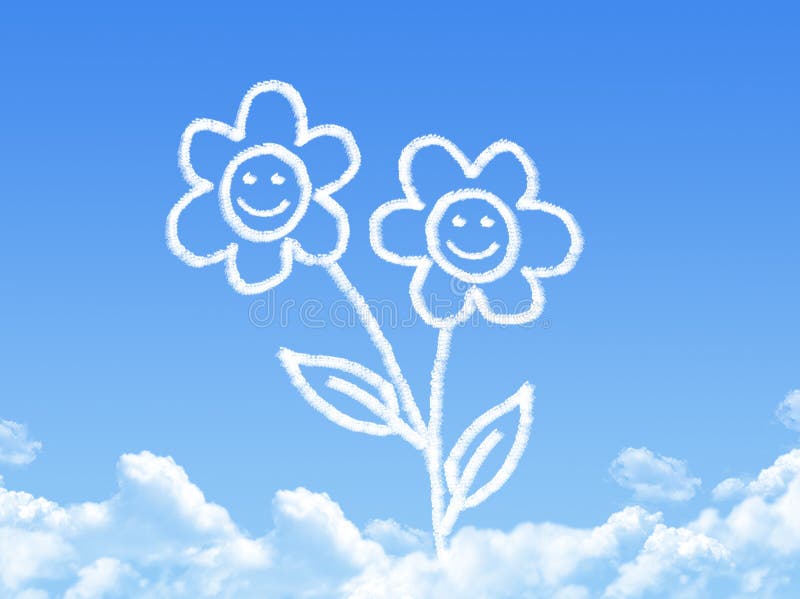 Flower concept cloud shape stock illustration. Illustration of smoke ...