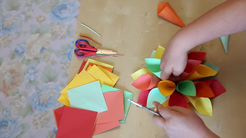 Flower Cones of Colored Paper Stock Video - Video of decorative, cone ...