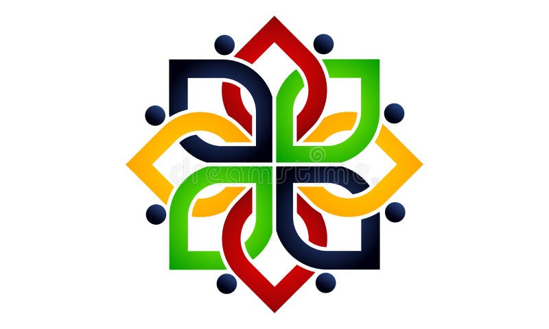 Flower Connection Team Work Stock Vector - Illustration of hand ...