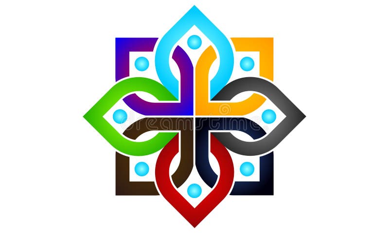 Flower Connection Team Work Stock Vector - Illustration of hand ...