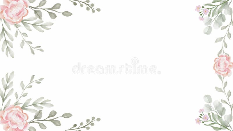 Flower Corner Frame Appearing Composition for Wedding and Valentine ...