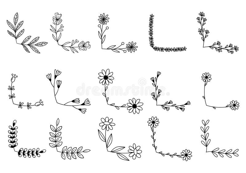 Simple Flower Corner Designs