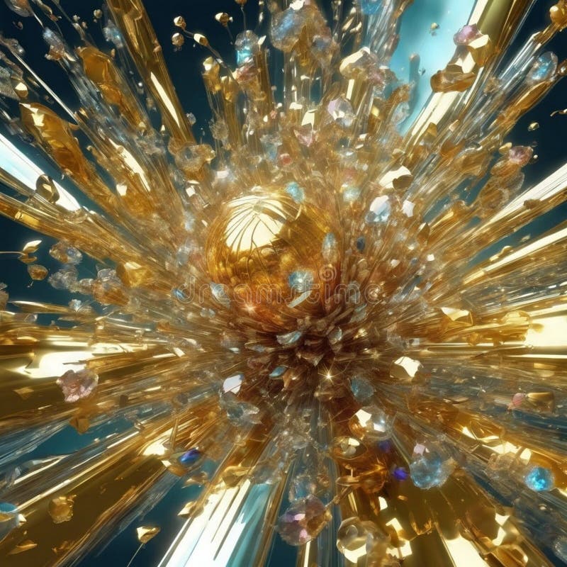 Flower crystal gold stock illustration. Illustration of magical - 308699948