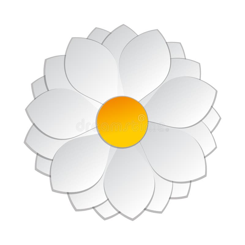 Flower ,cut out style stock vector. Illustration of decor - 195888553