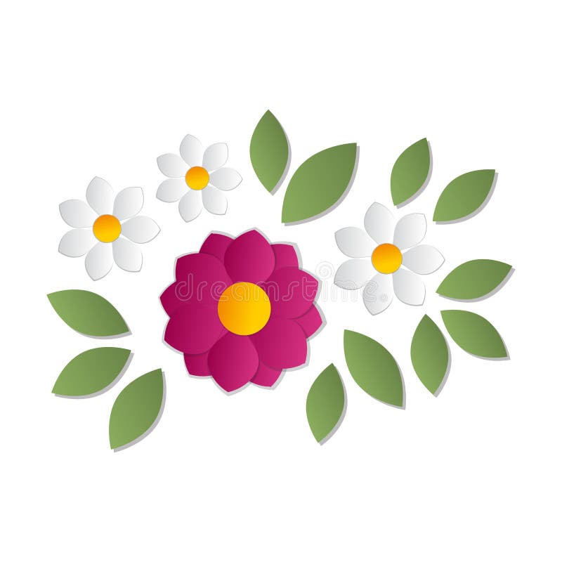 Flower ,cut out style stock vector. Illustration of floral - 195888601