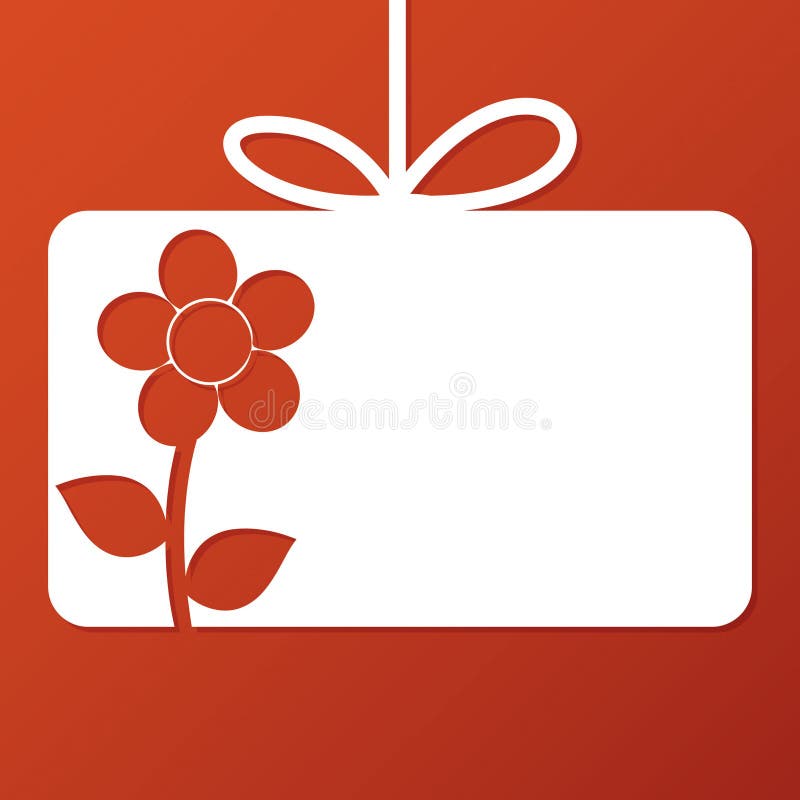 Flower cut out tag stock vector. Illustration of floral - 164596268