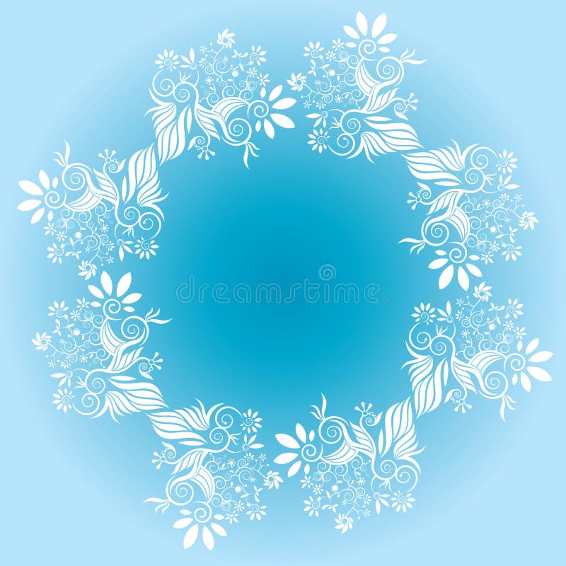 Flower Decorative Design Frame Vector Stock Illustration - Illustration ...