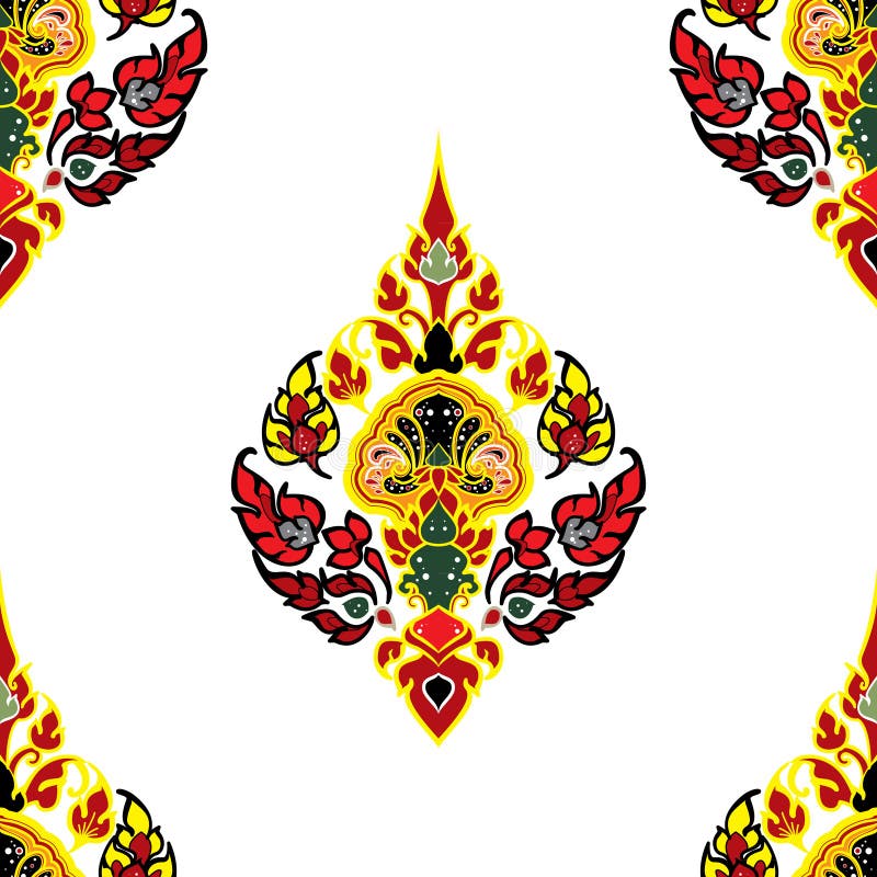 Thai decorative pattern stock vector. Illustration of asia - 86036623