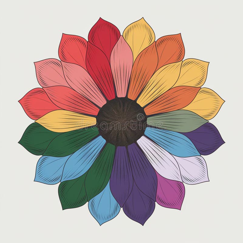 Flower Design New Style Picture Stock Illustration - Illustration of ...