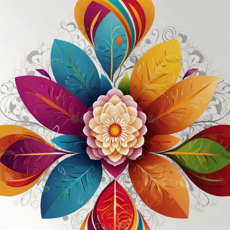 Flower Design New Style Picture Stock Illustration - Illustration of ...