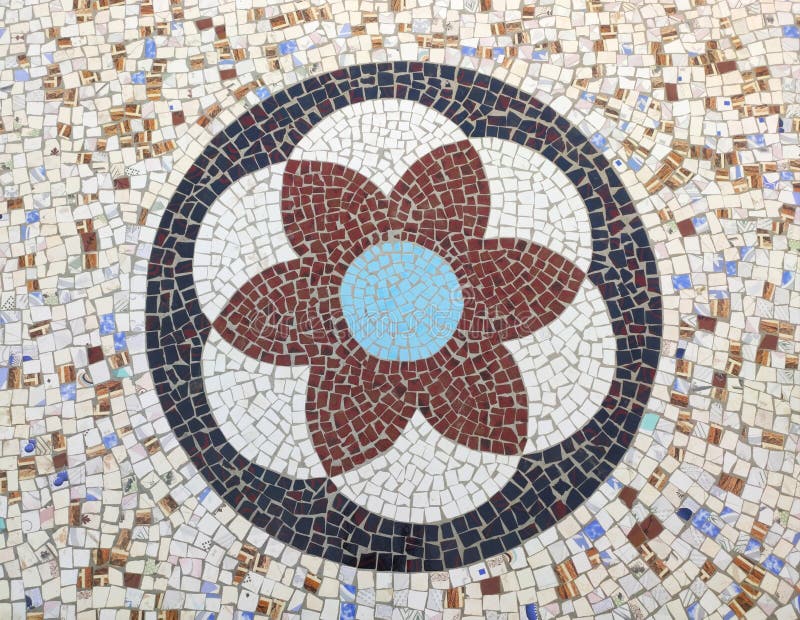 Flower Design on the Marble Floors, Artistic Design on Marble Stock ...