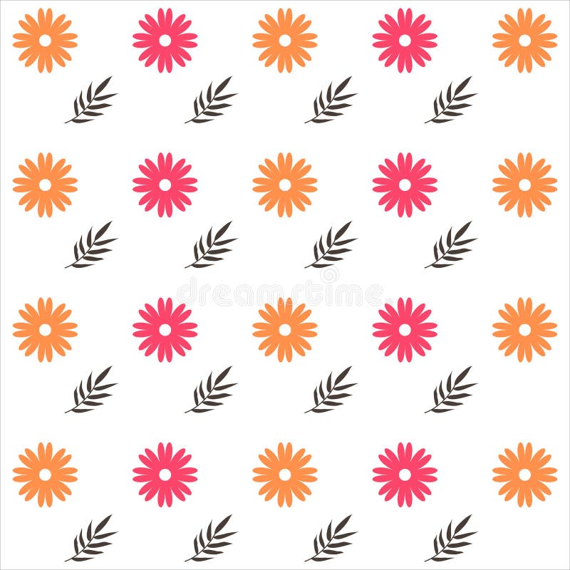 Flower Design Pattern. Colorful Floral Design Pattern Stock Vector ...