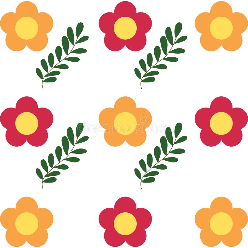 Flower Design Pattern. Colorful Floral Design Pattern Stock Vector ...