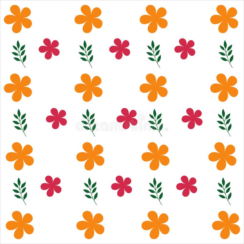 Flower Design Pattern. Colorful Floral Design Pattern Stock Vector ...