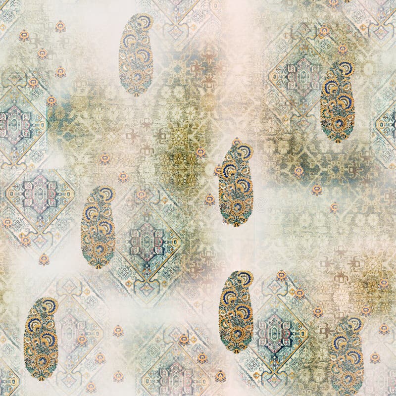 Flower Digital Print Pattern Background Stock Illustration ...