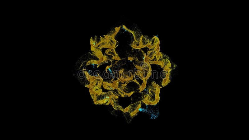 Flower Dissolve with Particles Spreading Away on Transparent Background ...