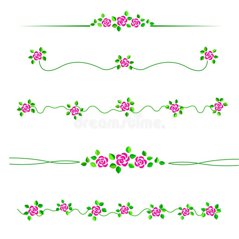 Flower divider stock vector. Illustration of isolated - 19533561