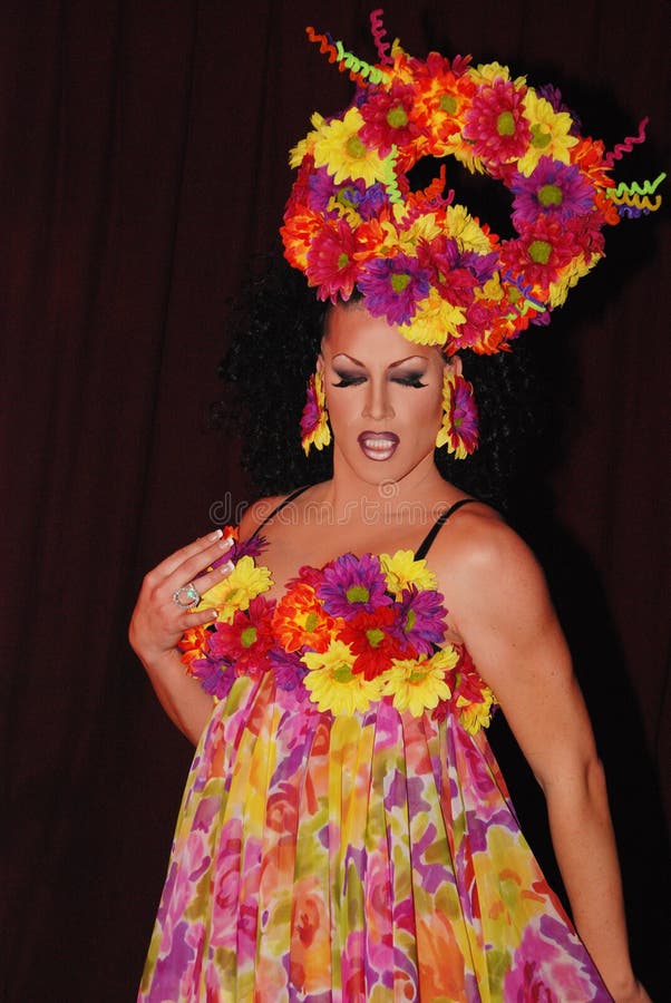 Flower Drag queen. stock image. Image of beautiful, adult - 5487919
