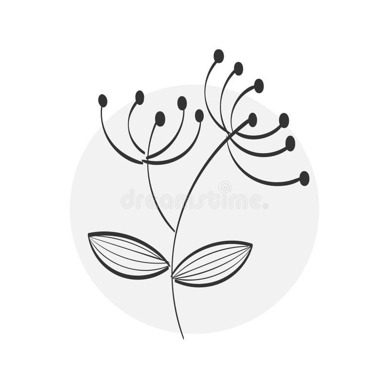 Flower Drawing with Line-art for Print Stock Illustration ...