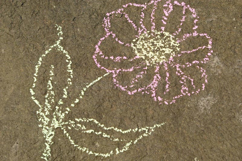 Flower drawn stone stock photo. Image of flower, painted - 48327434