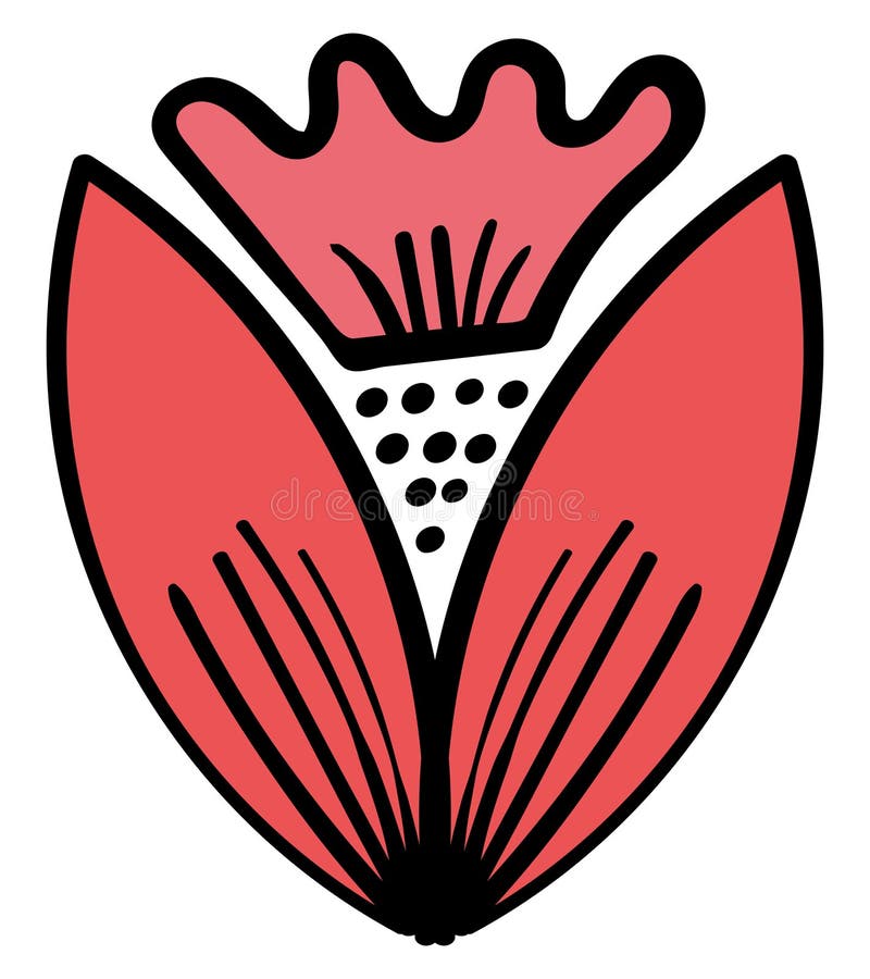 A Floral Pattern. Vector Illustration of Mayan Symbol. Ethnic Ornaments ...