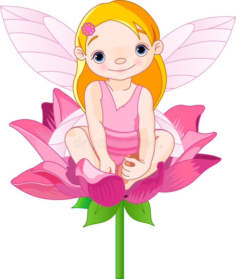 Flower Fairy stock vector. Illustration of angel, insect - 68880815