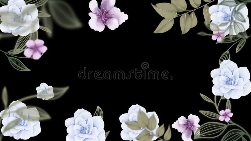 Flower Floral Frame Background Transparent Background with an Alpha ...