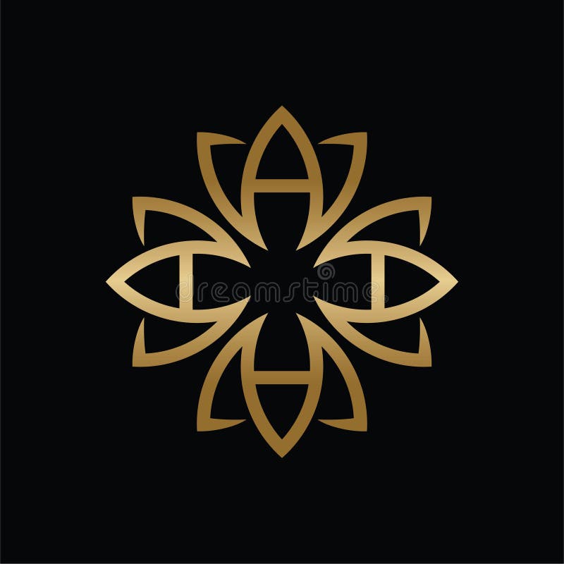 Flower Floral Link with Initial Letter a Pattern Logo Design ...