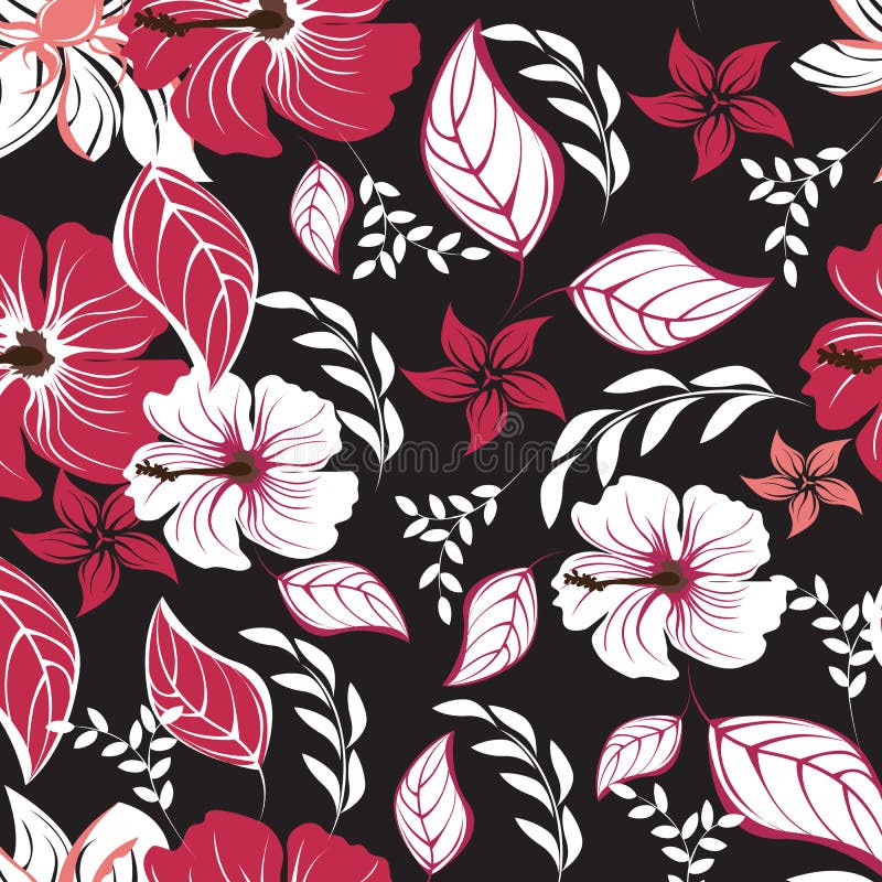 Flower Floral Pattern stock vector. Illustration of green - 68628594